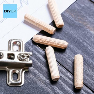 Wooden Dowels 8mm x 30mm (Pack of 100) Premium Wood Plugs, Dowling ...