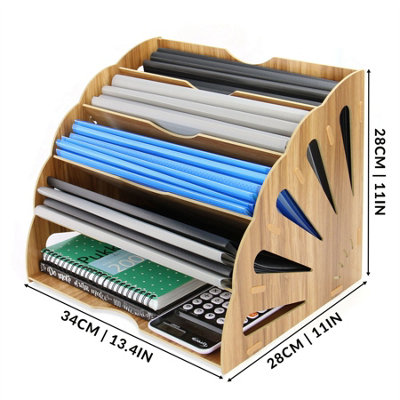 Wooden Fan Desk Organiser - Desk Storage