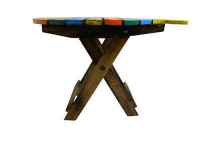 Wooden Folding Table Shabby Chic Boat Furniture - Collapsible Table ...