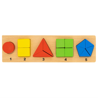 Wooden Fractions Puzzle - 35 x 10cm