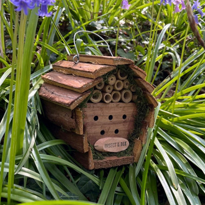 Wooden Hanging Insect, Bug and Bee Hotel Nest Boxes (Set of 2)