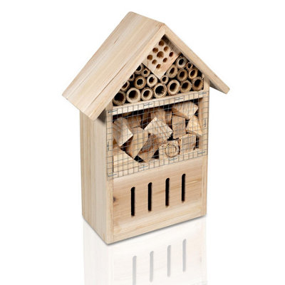 Wooden Insect House - Freestanding or Wall Mounted Garden Bug Hotel ...