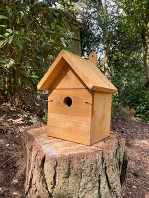 Wooden Multi-Hole Birdhouse Garden Nest Boxes (Set of 2)