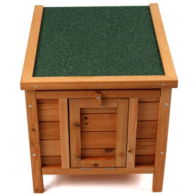 Wooden Pet Hide Shelter Hutch for Rabbit Guinea Pig Tortoise Duck ...