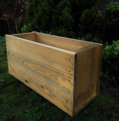 Wooden Planter Plant Container Pots Outdoor Decking Garden Shrub Flower ...