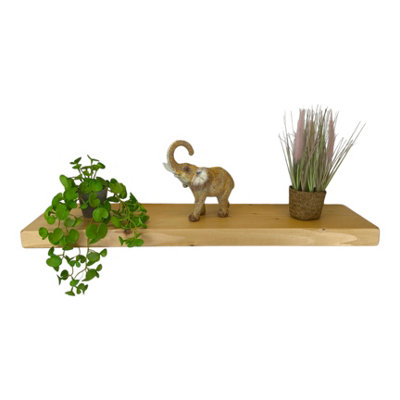 WOODEN RECLAIMED FLOATING SHELF 7" 170MM - COLOUR LIGHT OAK - LENGTH 200CM