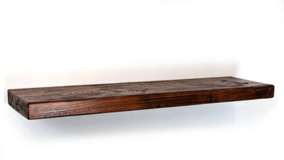 Wooden Reclaimed Floating Shelf 9" 220mm - Colour Dark Oak - Length 200cm