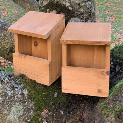 Wooden Robin Birdhouse Garden Nest Boxes (Set of 4)