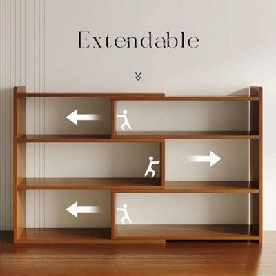 Wooden Shelf Bookcase Shelving 4 Tier Display Storage Unit Stand ...