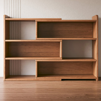 Wooden Shelf Bookcase Shelving 4 Tier Display Storage Unit Stand ...