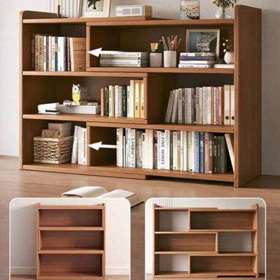 Wooden Shelf Bookcase Shelving 4 Tier Display Storage Unit Stand ...