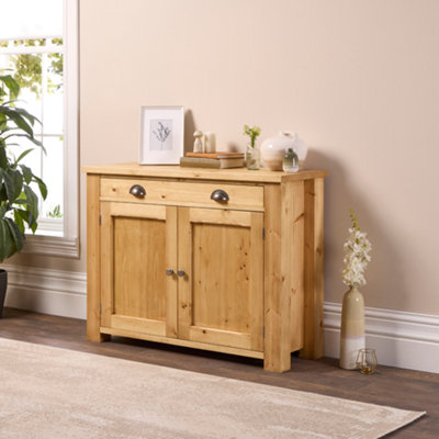 Wooden Sideboard with Doors, Handmade from Solid Wood - 1200mm (L) Off ...
