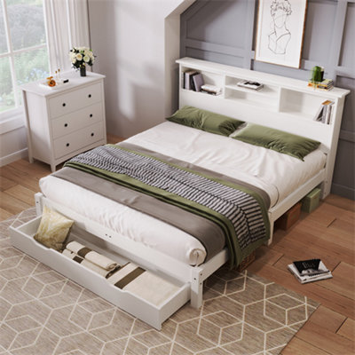 Bed frames with shelves and storage store