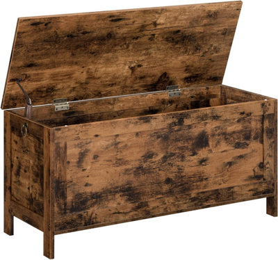 Wooden Storage Chest Trunk, Bed End Storage Bench, Large Capacity Toy ...
