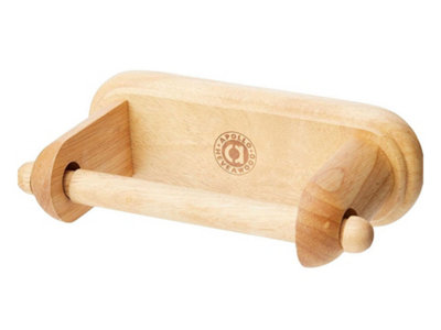 Wooden Toilet Roll Holder Rubber Beech Wood Bathroom Tissue Holder Eco ...