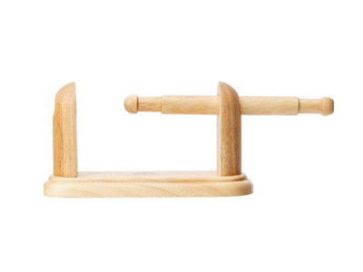 Wooden Toilet Roll Holder Rubber Beech Wood Bathroom Tissue Holder Eco ...