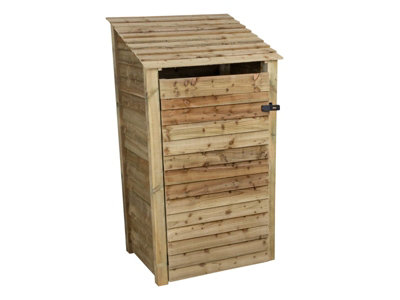 Wooden tool store, garden storage W-99cm, H-180cm, D-88cm - natural ...