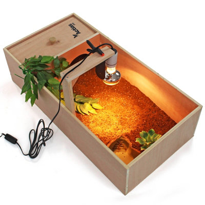 Wooden Tortoise Table/ Small Pet Reptile House/ Hide with Run