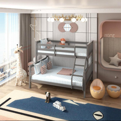 Wooden Trio Bunk Bed Space Saving, Sturdy, Sleeps 3 Available in White ...