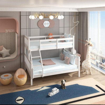Wooden Trio Bunk Bed Space Saving, Sturdy, Sleeps 3 Available in White ...