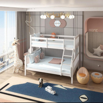 Wooden Trio Bunk Bed Space Saving, Sturdy, Sleeps 3 Available in White ...