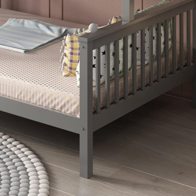 Wooden Triple Bunk Bed Children Bedroom Furniture pine Frame 3FT Single ...
