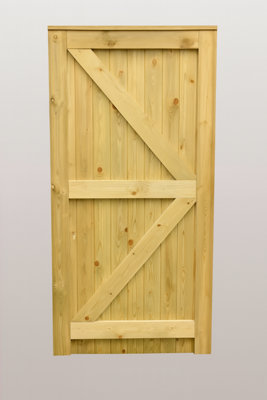 Wooden TVG Garden Gate Pedestrian Gate Wooden Pressure Treated 6ft 180cm