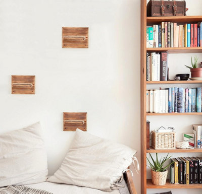 Wooden Wall Mounted Cat Steps Set Of 4 Square Post Steps With Traction ...