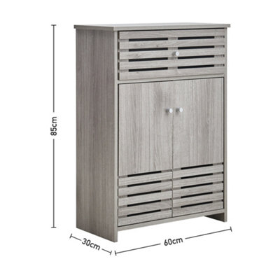 Wooden Waterproof Freestanding Bathroom Cabinet W 600 x D 300 x H 850 mm