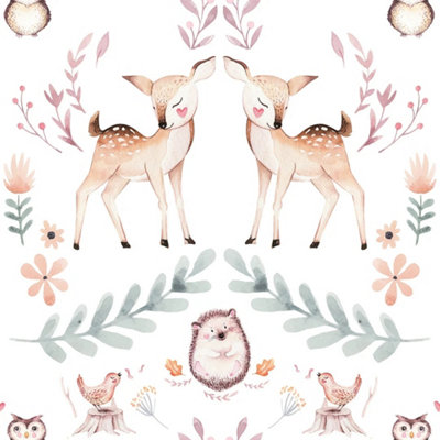 Woodland Friends Wallpaper Multicoloured