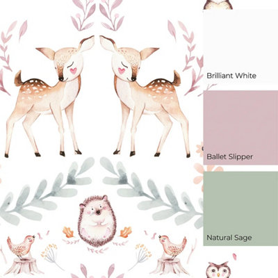 Woodland Friends Wallpaper Multicoloured