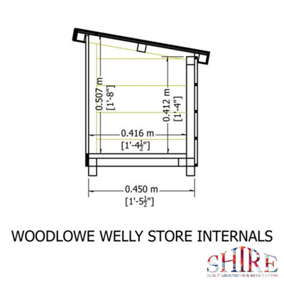 Woodlowe Welly Store 3x2ft space for 4 sets of wellingtons