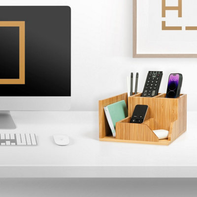 Woodluv Desk Organiser, Desk Tidy Pen Holder Organiser, Letter Rack ...