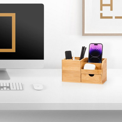 Woodluv Desk Organiser, Desk Tidy Pen Holder Organiser, Make Up ...