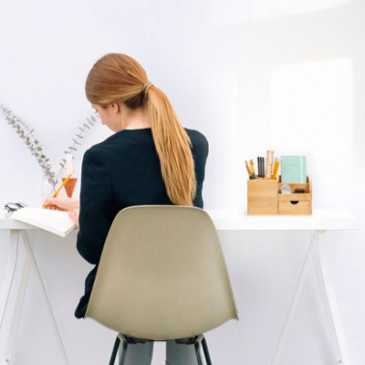 Woodluv Desk Organiser, Desk Tidy Pen Holder Organiser, Make Up ...