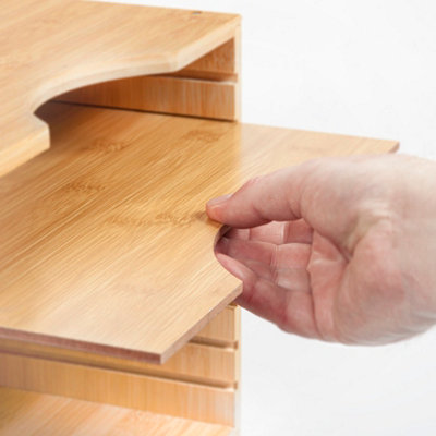 Woodluv Desk Organiser Paper Tray, wooden desk file organiser a4 paper ...