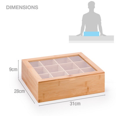 Woodluv Tea Box, Tea Bag Organiser, Tea Box for Tea Bags, Tea Bag ...
