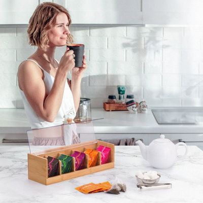 Woodluv Tea Box, Tea Bag Organiser, Tea Box for Tea Bags, Tea Bag ...