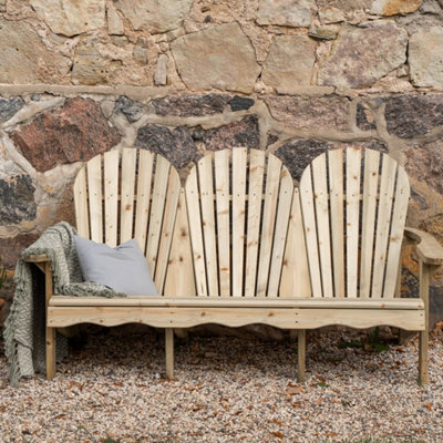 WOODSHAW WOODEN SALCOMBE RELAX TRIPLE SEAT BENCH - L 900 MM X W 1730 MM ...
