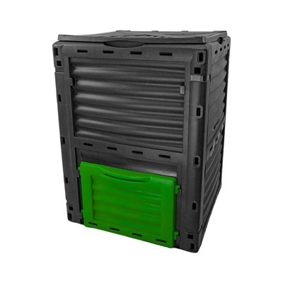 Woodside 300L Plastic Garden Composter Bin Durable Outdoor Composting ...