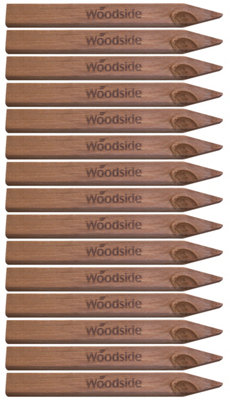 Woodside 45CM Long Square Pressure Treated Wooden Fence Posts/Stakes ...