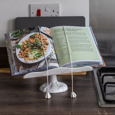 Woodside Cast Iron Decorative Cook Book Holder Stand