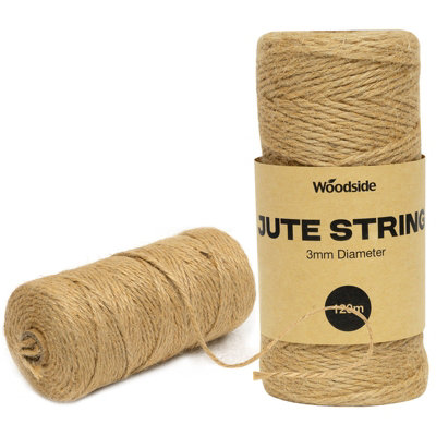 Woodside Garden Twine Jute String Natural & Strong for Crafts & DIY 3mm ...