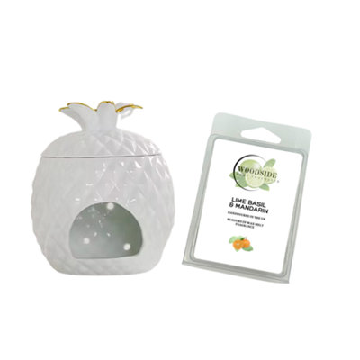 Woodside Home Living Pineapple Shaped Wax Melt Burner With Free Wax ...