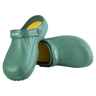 Woodside Mens/Womens Slip On Garden Clog Mule Work Shoes GREEN SIZE 6