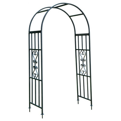 Woodside Metal Garden Arch, Traditional Decorative Archway for Paths ...