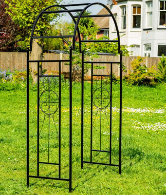 Woodside Metal Garden Arch, Traditional Decorative Archway for Paths ...