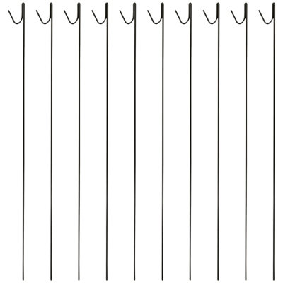 Woodside Pack of 10 8mm x 135cm Metal Barrier Safety Netting Fence Pins ...