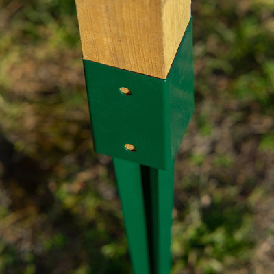 Woodside Steel Fence Post Holder 4 PACK | DIY at B&Q
