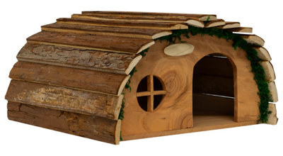 Buy Woodside Wooden Hedgehog House with Log Roof | DIY at B&Q